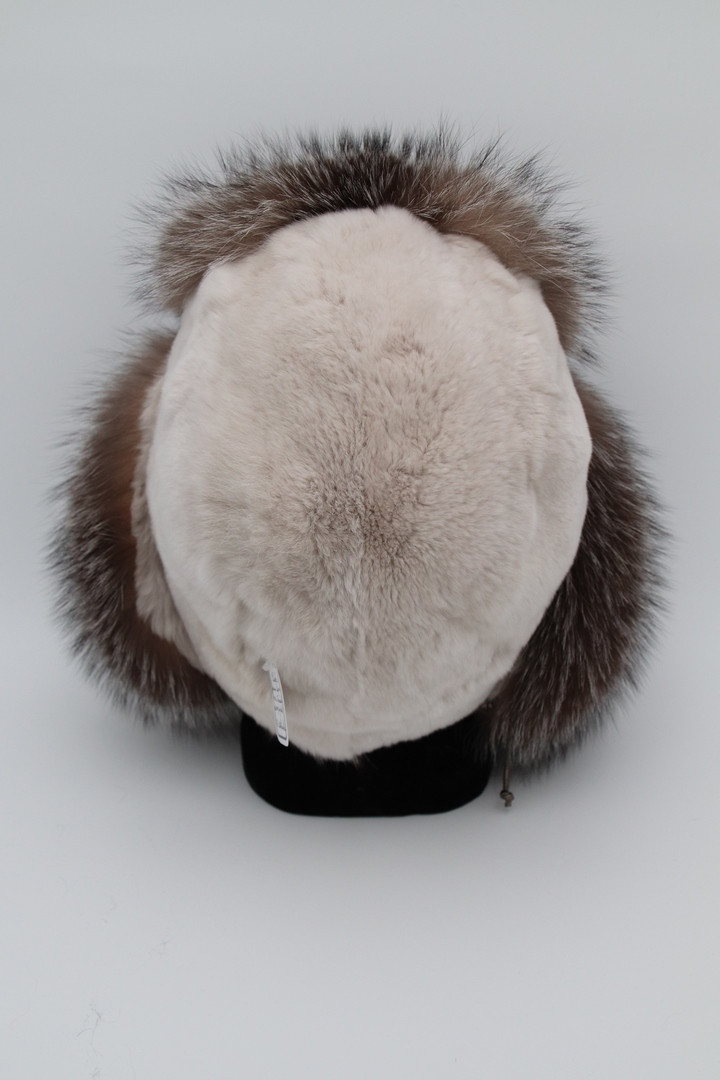 chapka fourrure lapin & renard : USHANKA . CRE